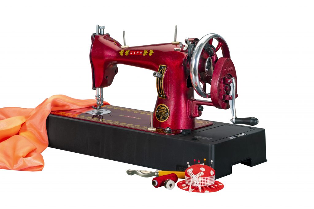 Tailor DLX Cherry Red Composite Hand Operated - USHA